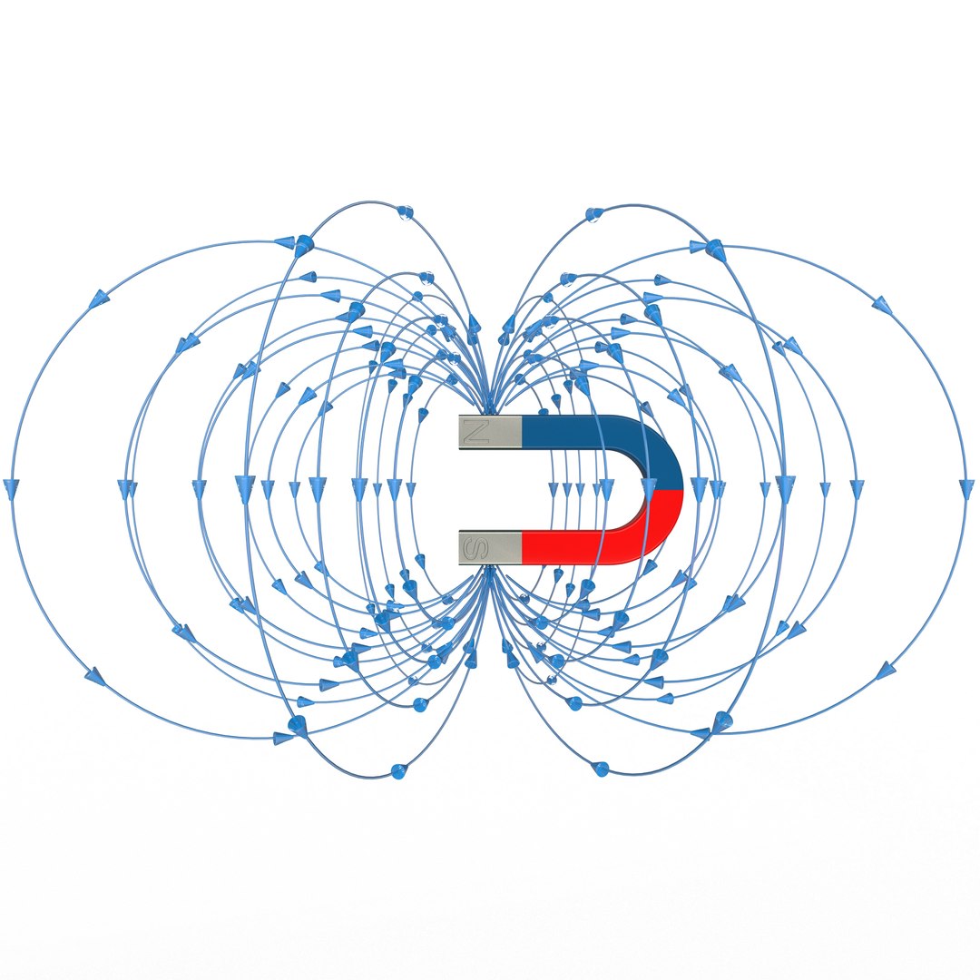 3D Model Magnetic Field U Shape Magnet - TurboSquid 2029062
