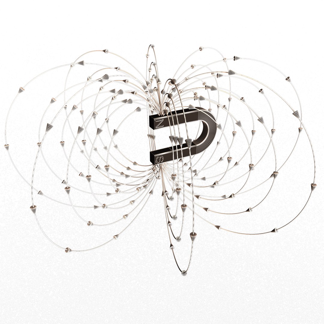 3D Model Magnetic Field U Shape Magnet - TurboSquid 2029062