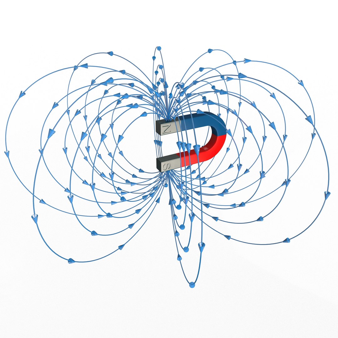 3D Model Magnetic Field U Shape Magnet - TurboSquid 2029062