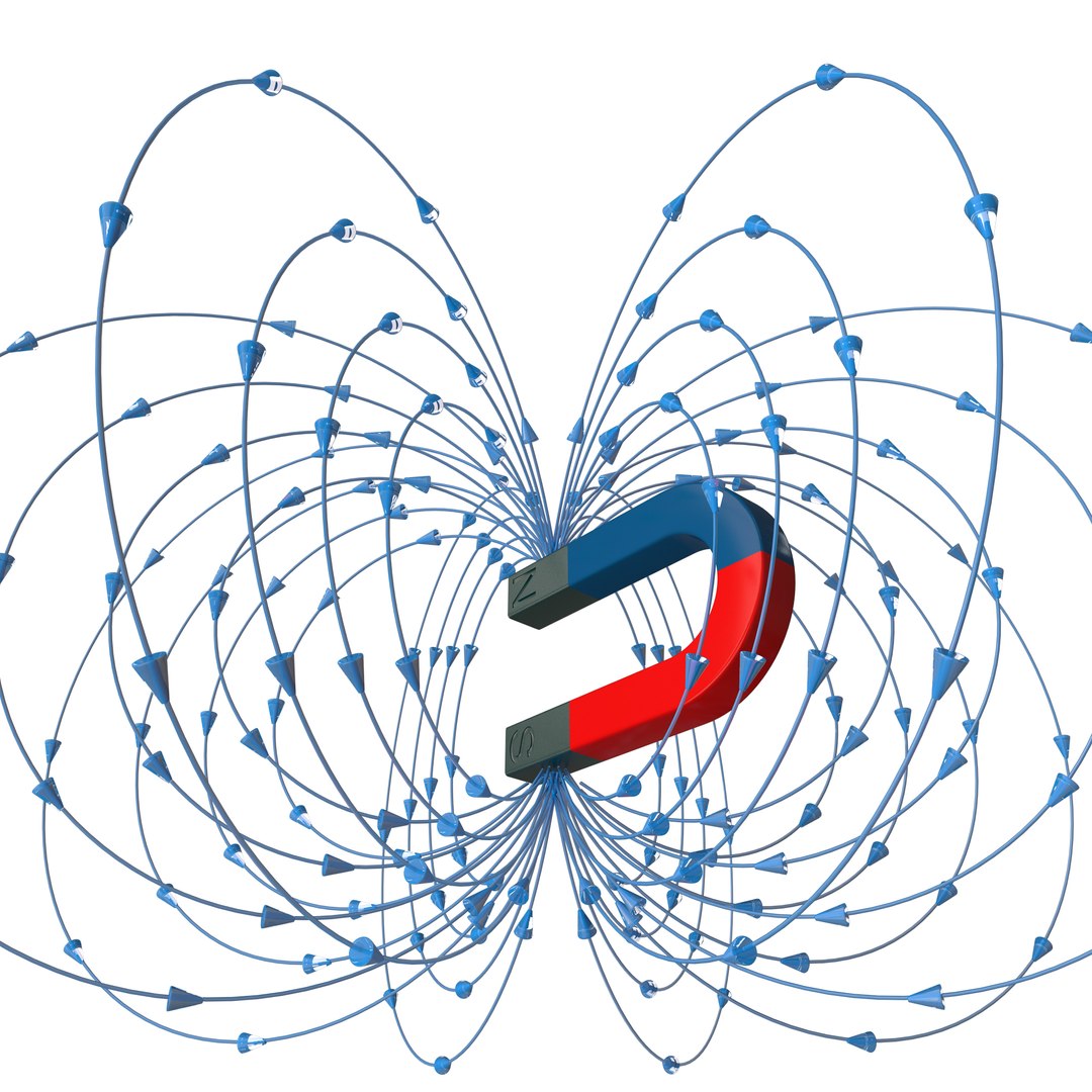 3D Model Magnetic Field U Shape Magnet - TurboSquid 2029062