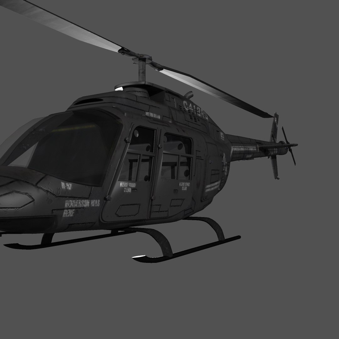 Bell Jet Ranger Helicopter 3d Model