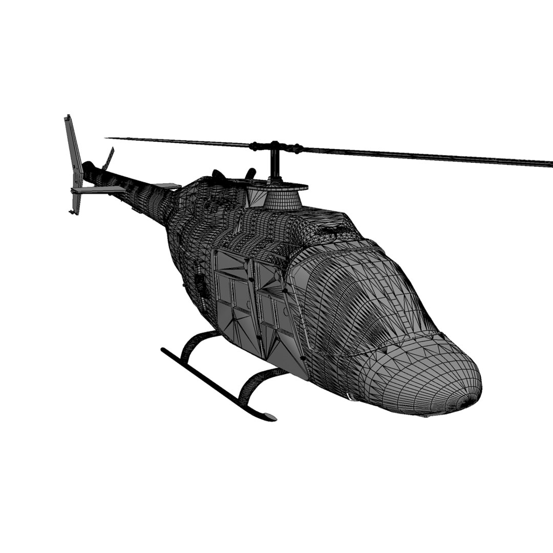 Bell Jet Ranger Helicopter 3d Model