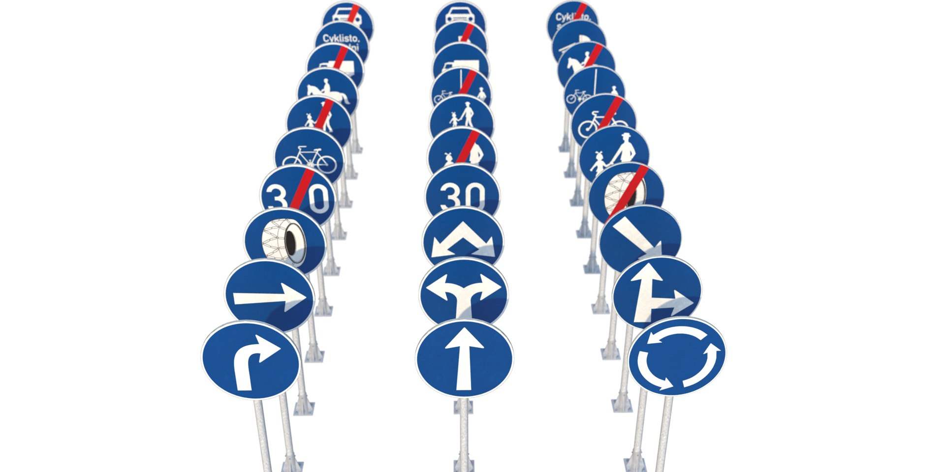 3ds max czech traffic road signs