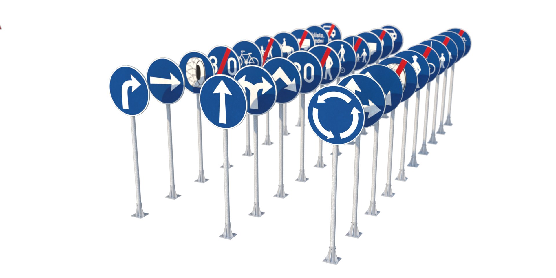 3ds max czech traffic road signs