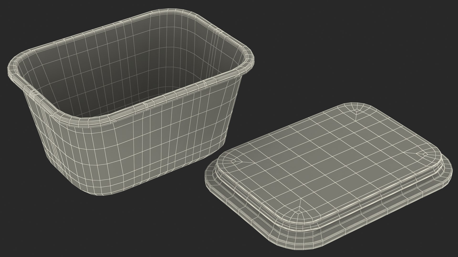 Rectangular Glass Food Container With Bamboo Lid 1800ml 3D - TurboSquid ...