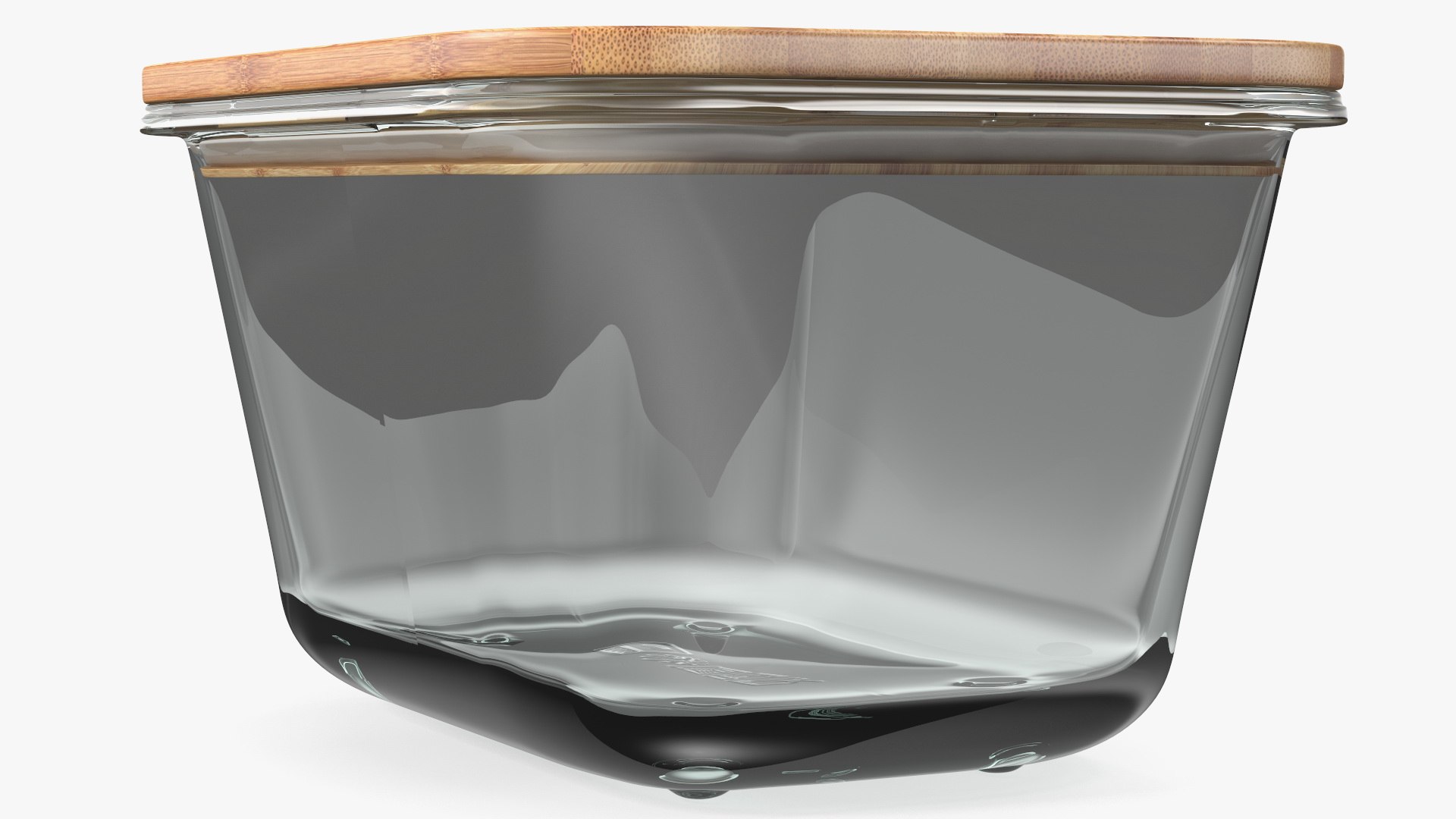 Rectangular Glass Food Container With Bamboo Lid 1800ml 3D - TurboSquid ...