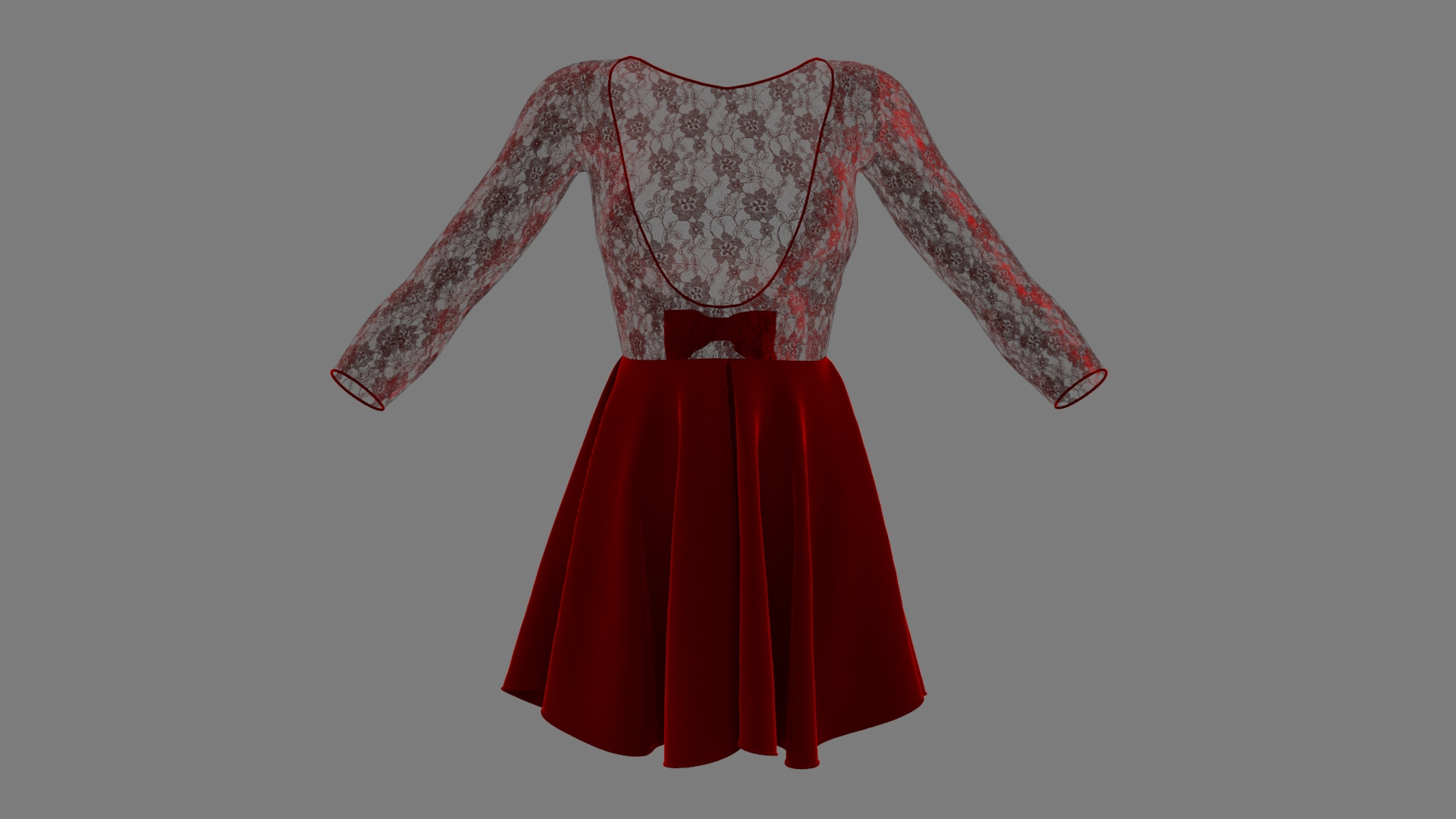 3D Gown Dress Model - TurboSquid 1607118