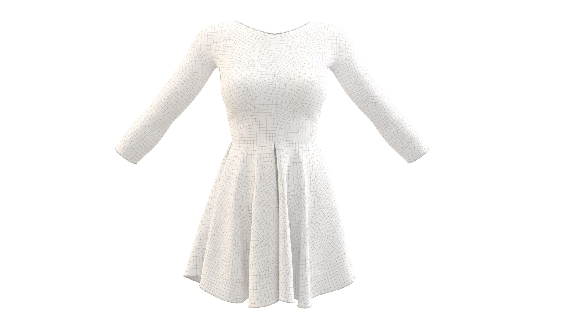 3D Gown Dress Model - TurboSquid 1607118