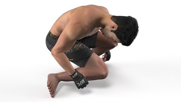 3D модель Боец UFC MMA Падение Анимированный Мех Подстроенный ...
