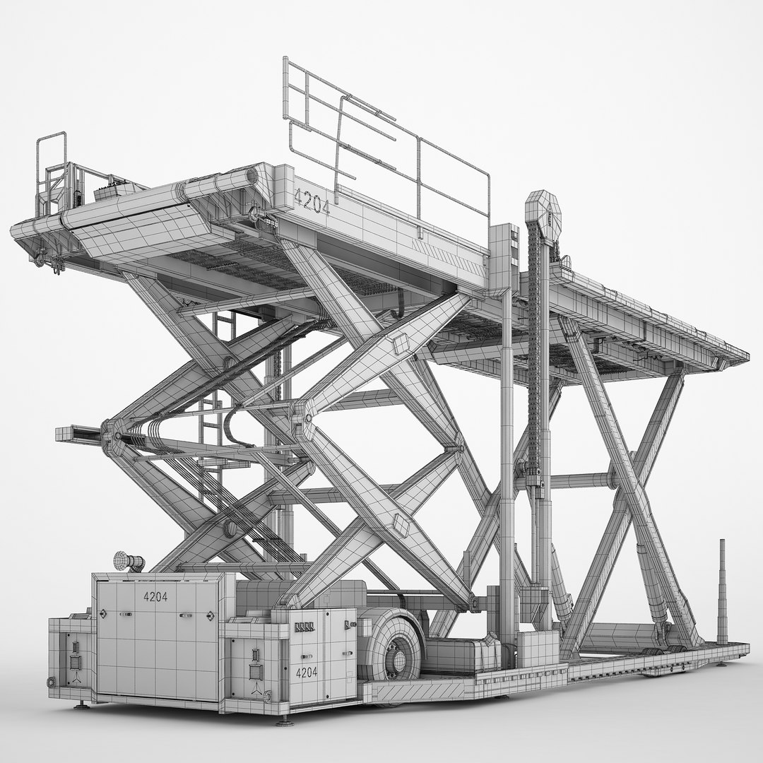 3D Aircraft Loader Baggage Model - TurboSquid 1633487