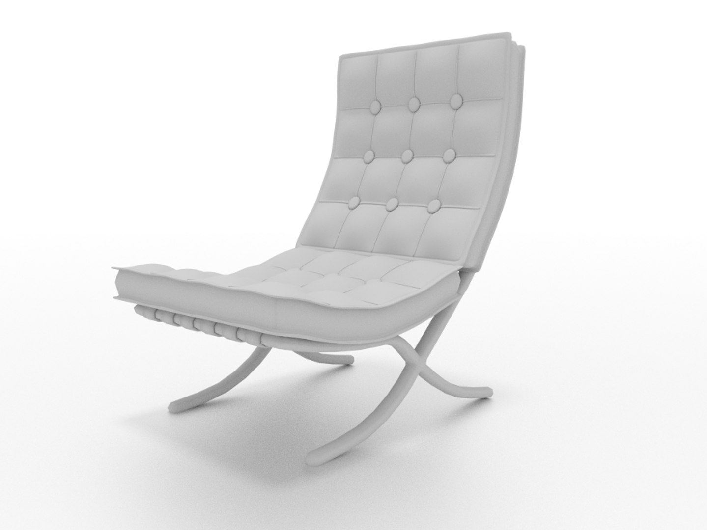 Button Chair Modern 3ds Free