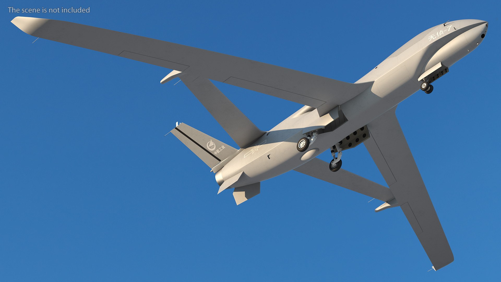 Chengdu Xianglong WZ7 UAV Rigged 3D Model - TurboSquid 1882214