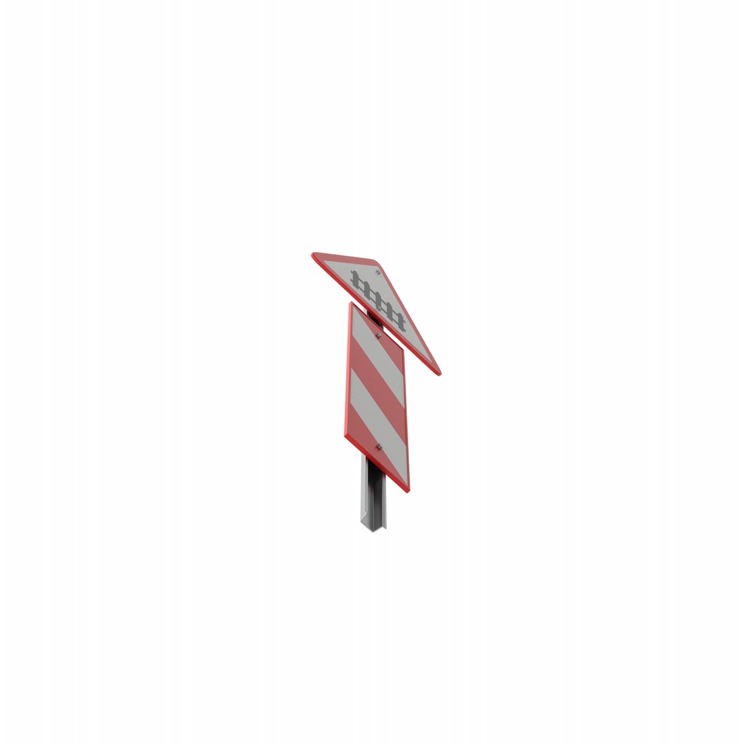 Level Crossing With Gate Or Barrier Road Sign 3D - TurboSquid 2103325