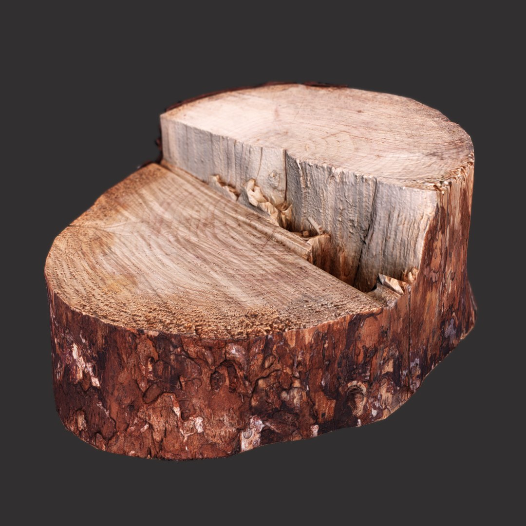 wooden stump obj