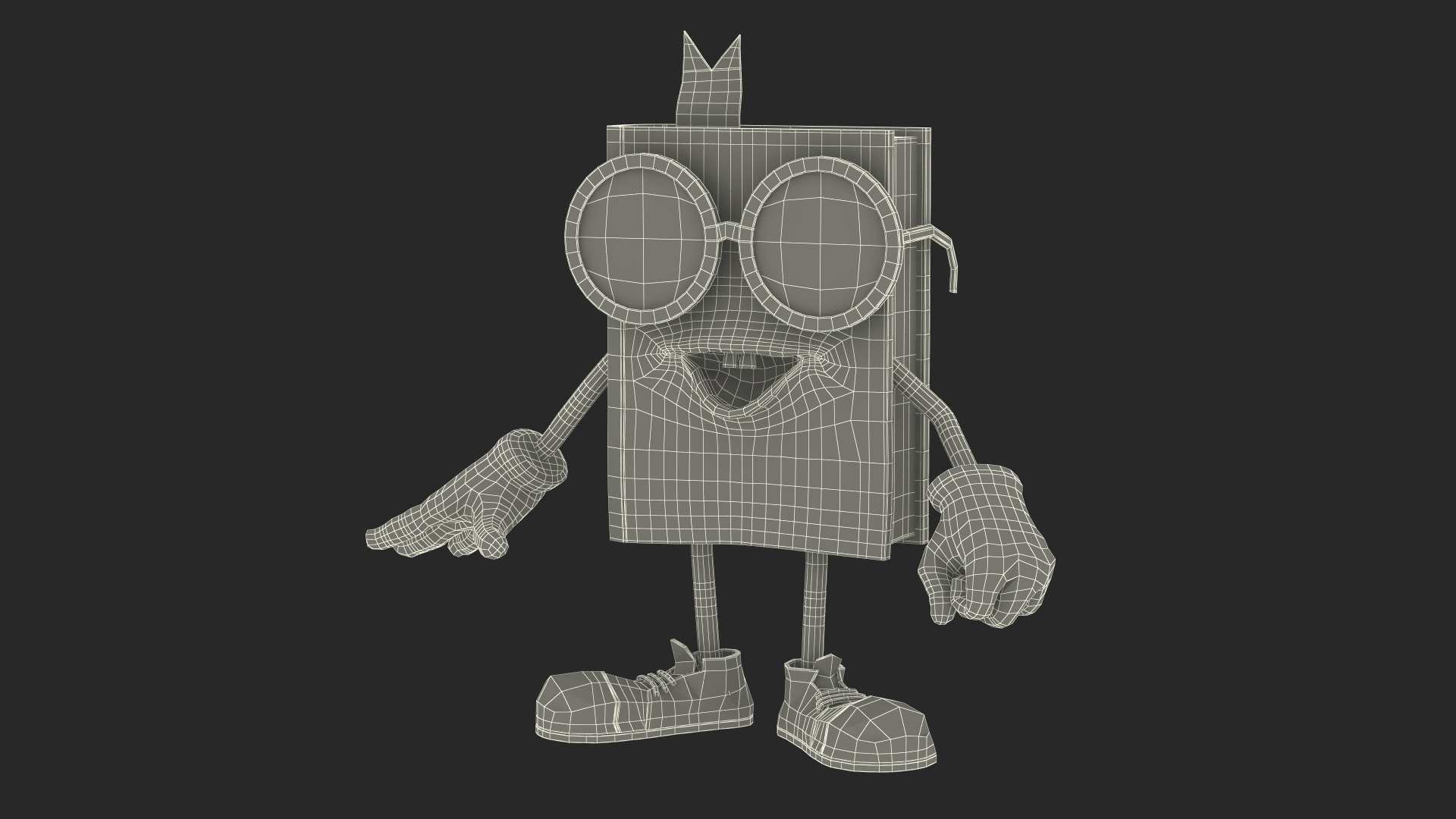 Toon Yellow Book Character Standing Pose 3D - TurboSquid 2130051