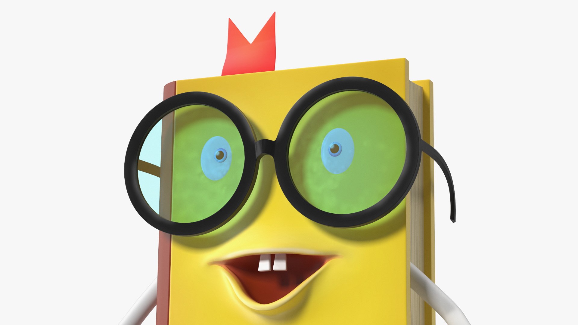 Toon Yellow Book Character Standing Pose 3D - TurboSquid 2130051