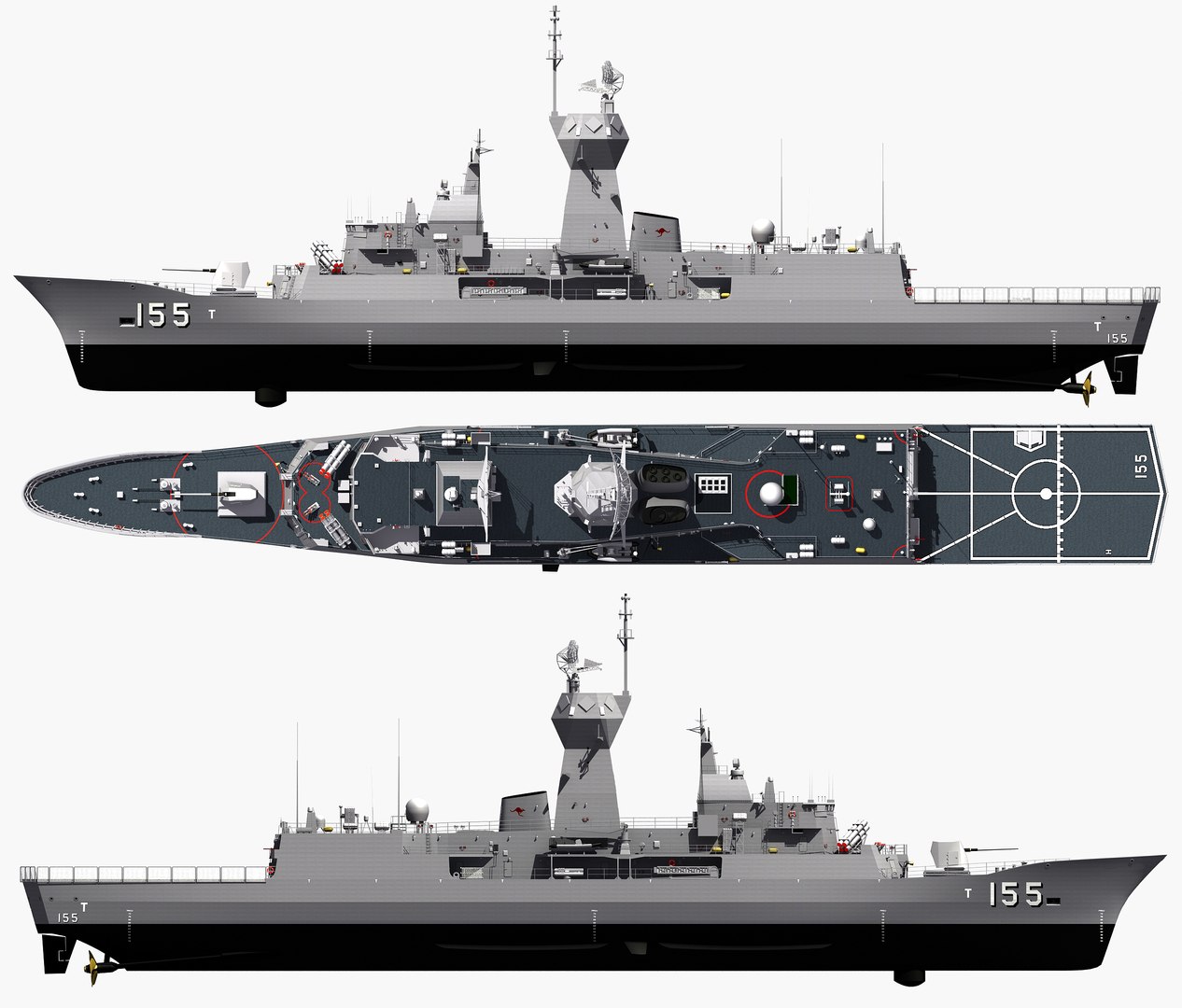 3D anzac class meko frigates model | 1142805 | TurboSquid