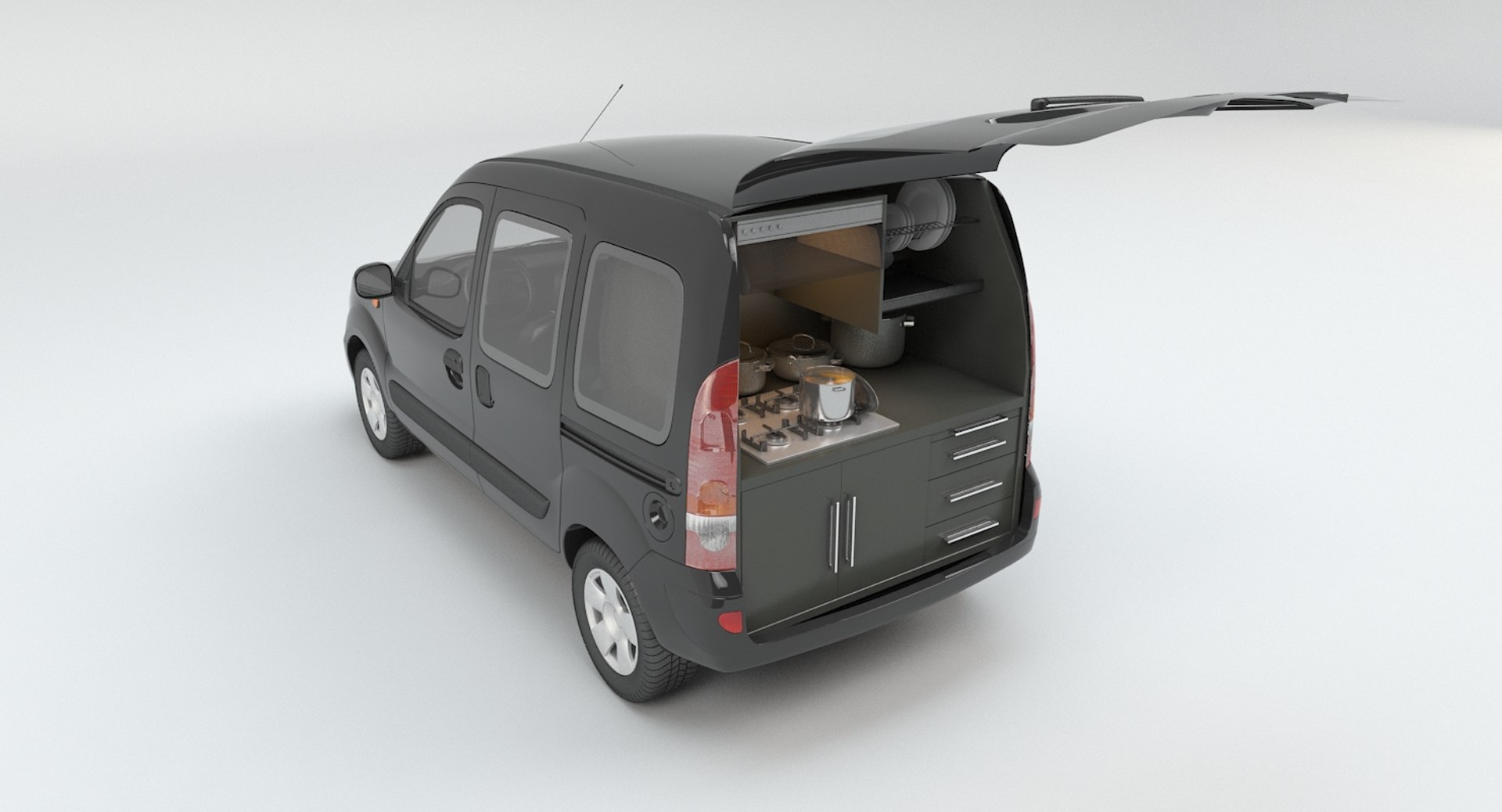 Mobile Kitchen Car Renault 3D Model - TurboSquid 1256293