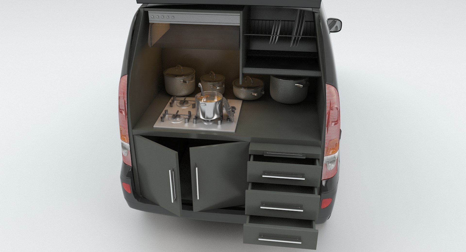 Mobile Kitchen Car Renault 3D Model - TurboSquid 1256293