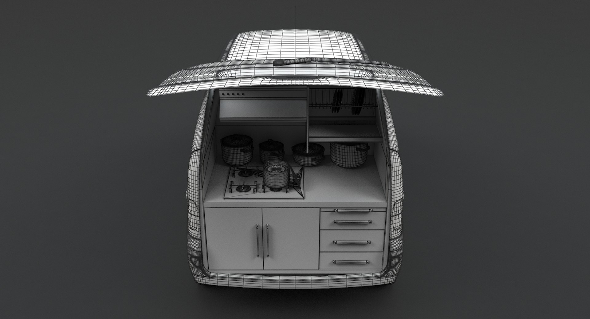 Mobile Kitchen Car Renault 3D Model - TurboSquid 1256293