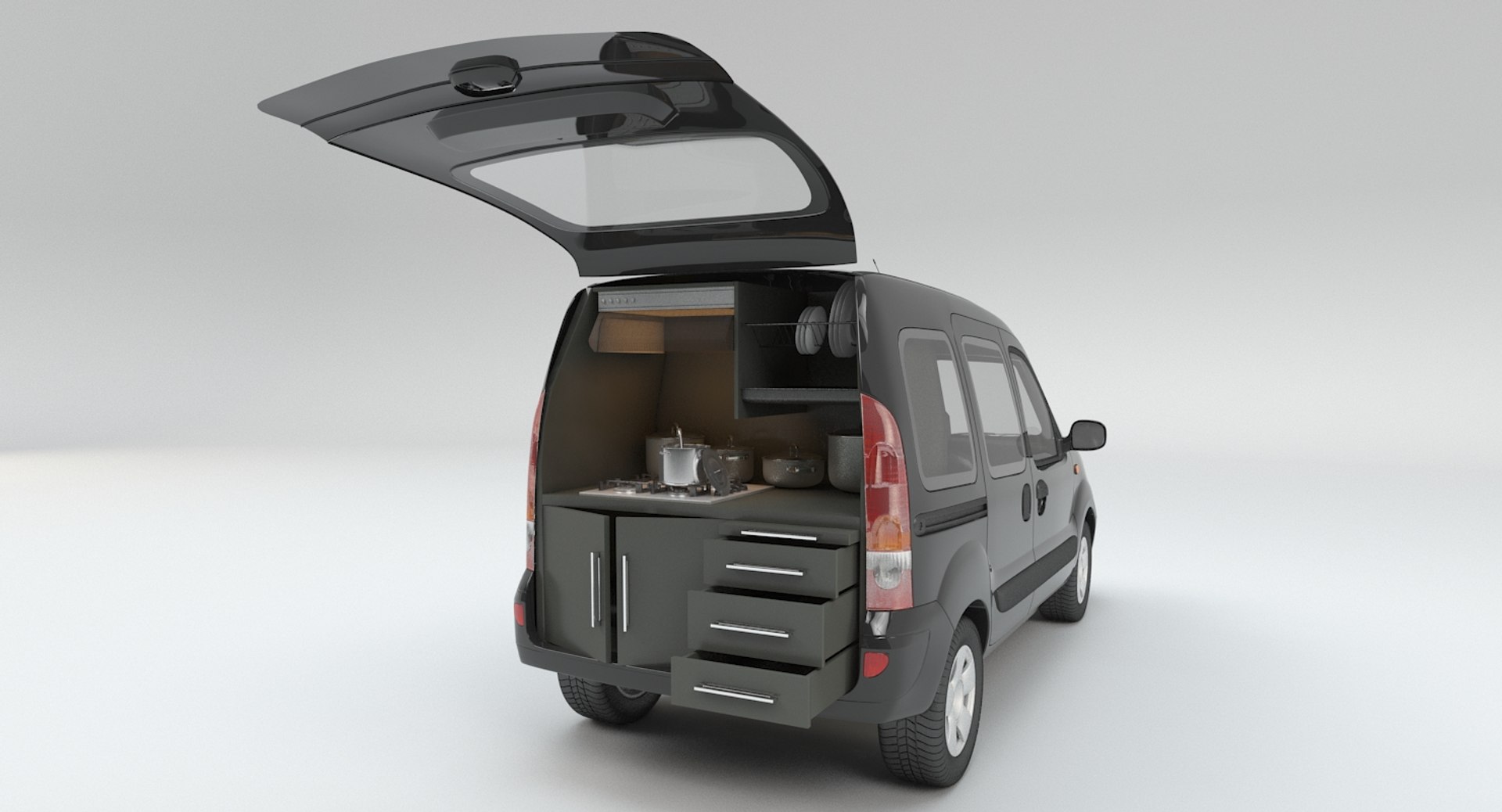 Mobile Kitchen Car Renault 3D Model - TurboSquid 1256293