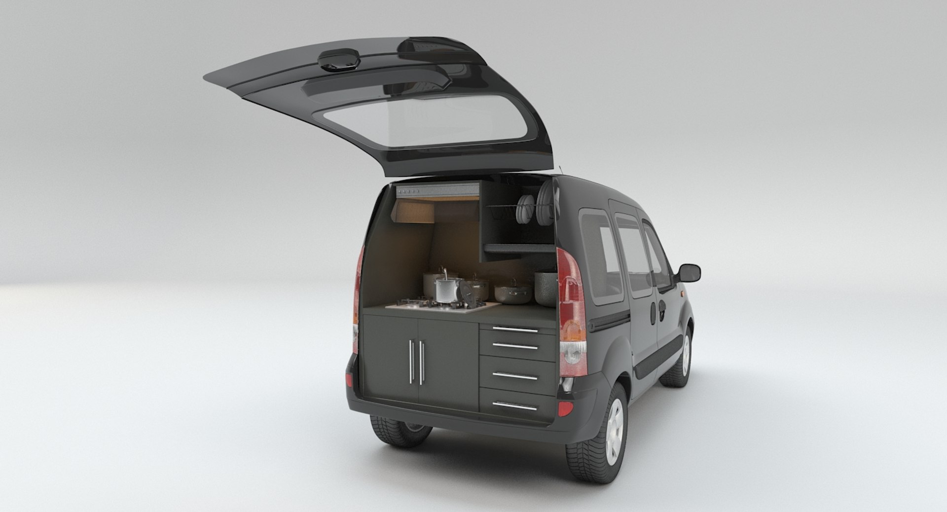 Mobile Kitchen Car Renault 3D Model - TurboSquid 1256293