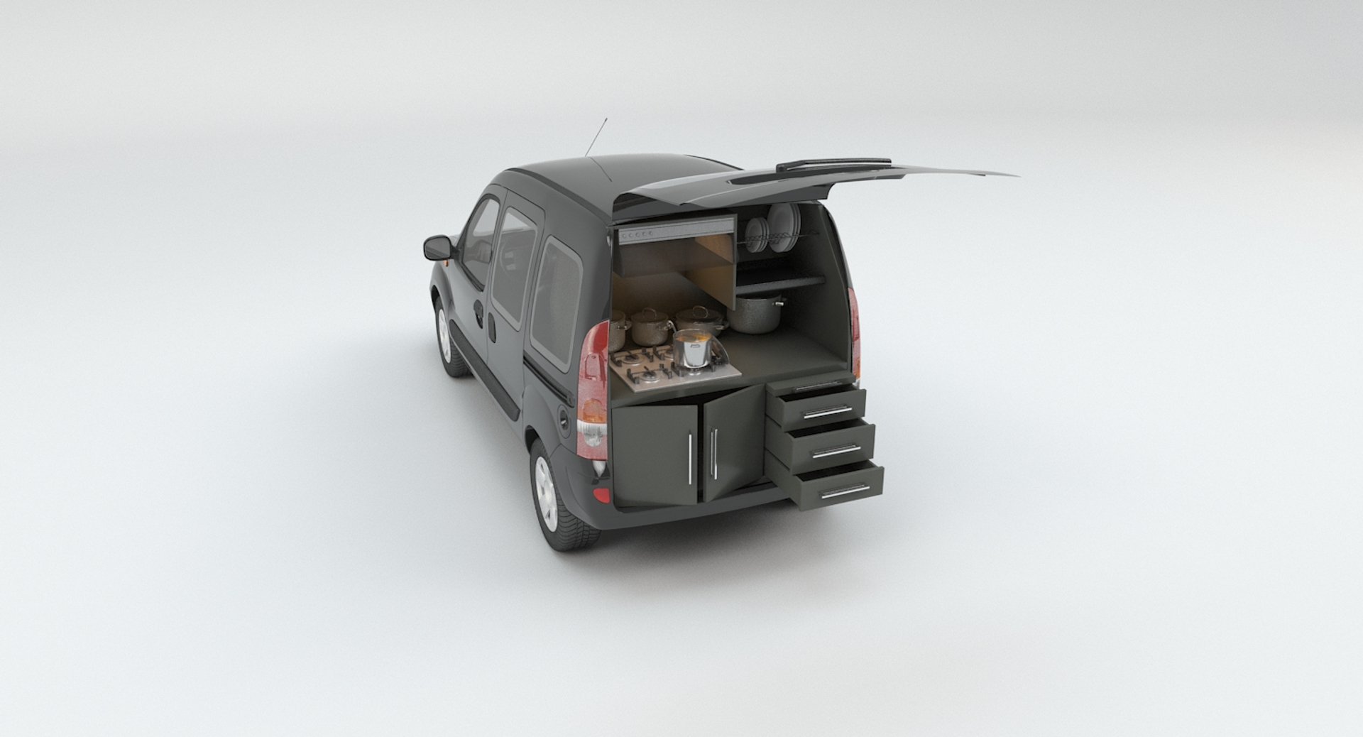 Mobile Kitchen Car Renault 3D Model - TurboSquid 1256293