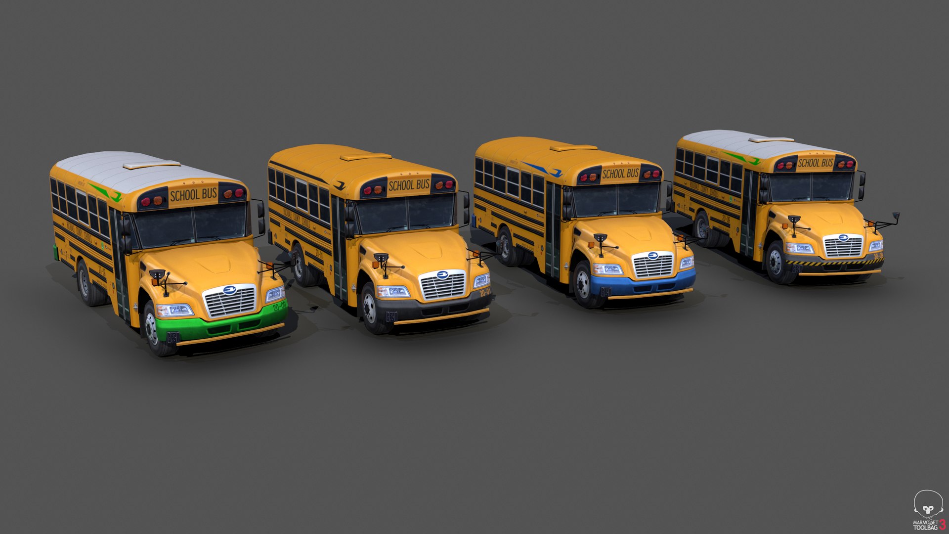 Blue Bird Vision L1 3D Model - TurboSquid 1433517