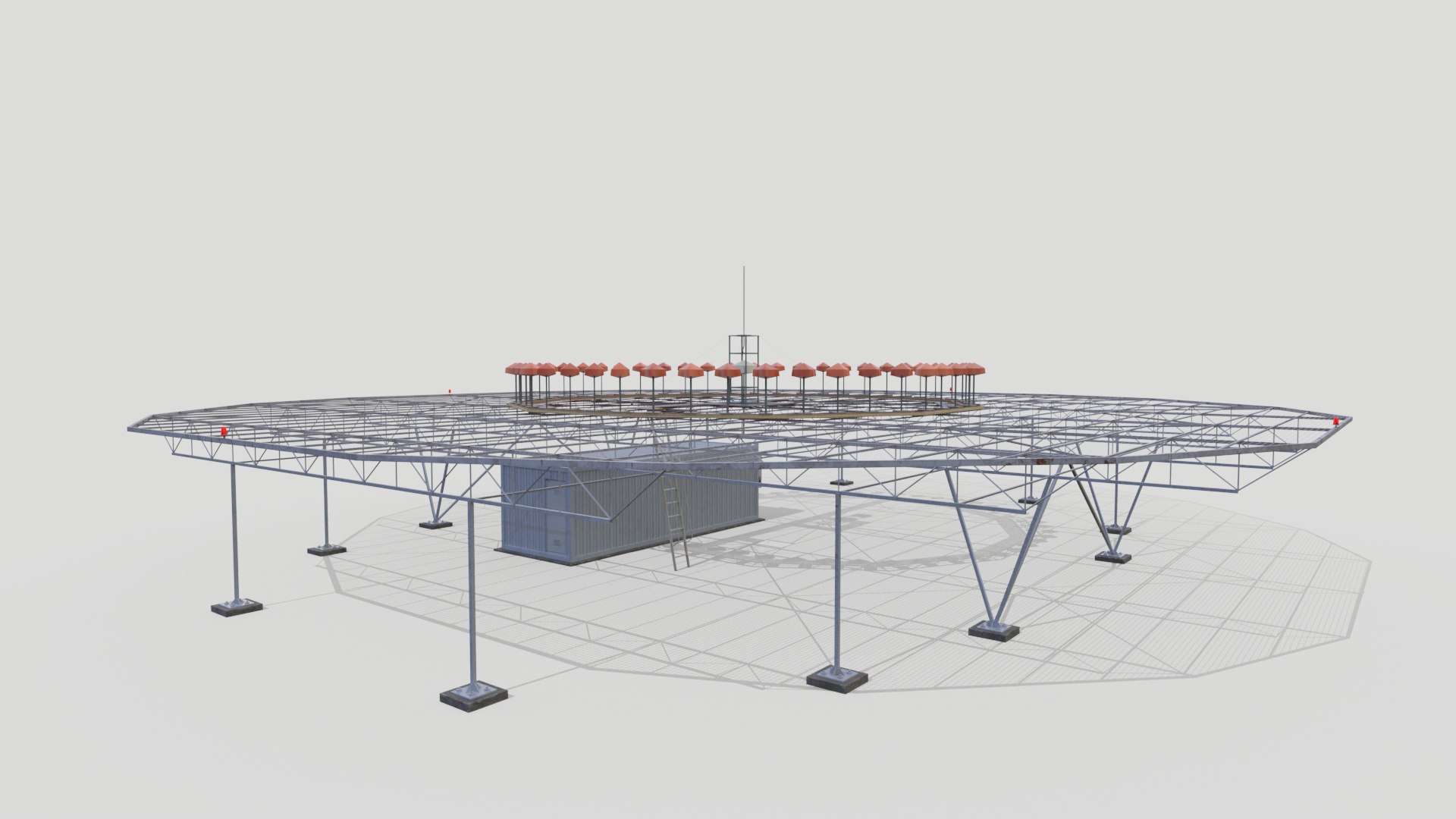 3D Airport VOR Beacon Low Poly PBR Model - TurboSquid 2500219