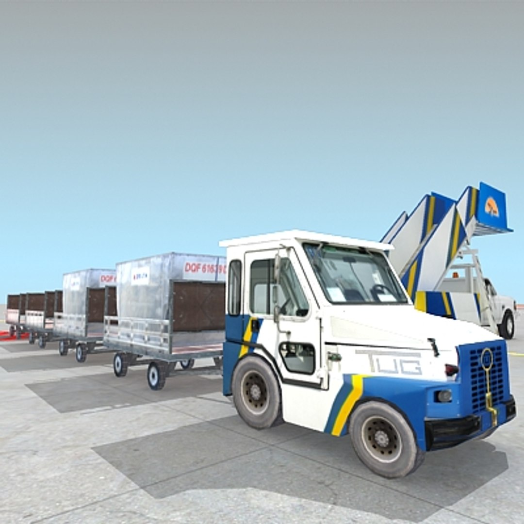 16 airport vehicles collections 3d model