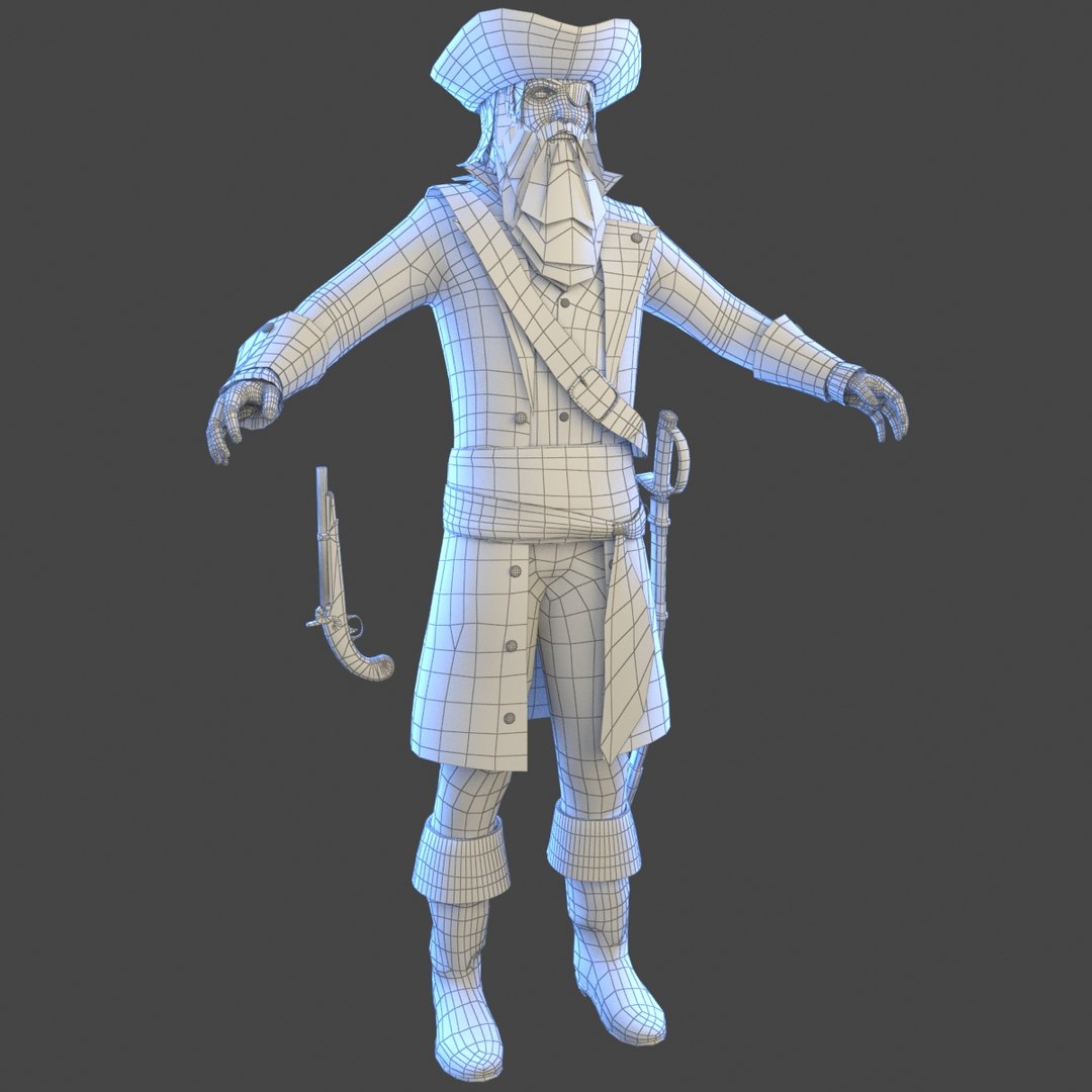 3D Pirate Captain Man Model - TurboSquid 1461172