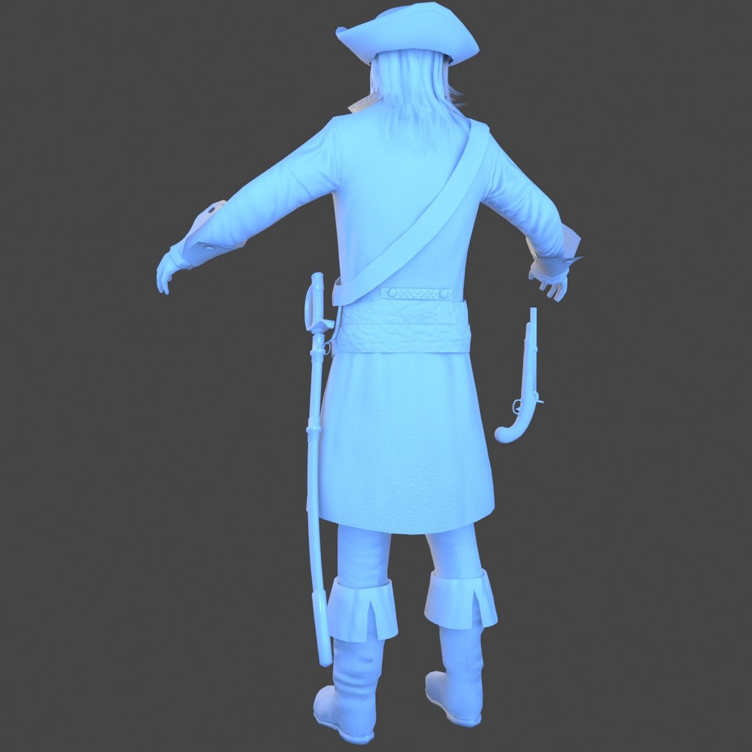 3D Pirate Captain Man Model - TurboSquid 1461172