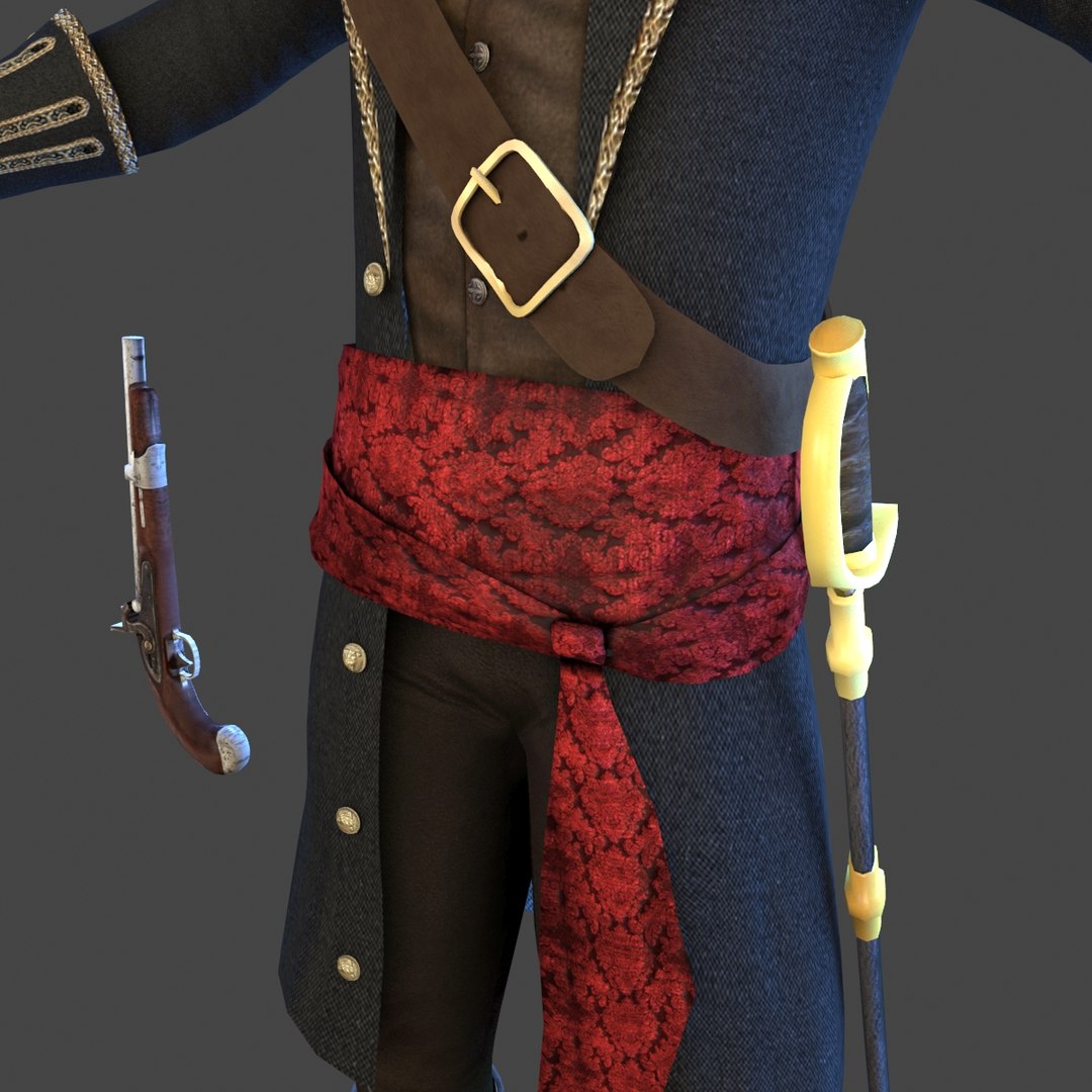 3D Pirate Captain Man Model - TurboSquid 1461172