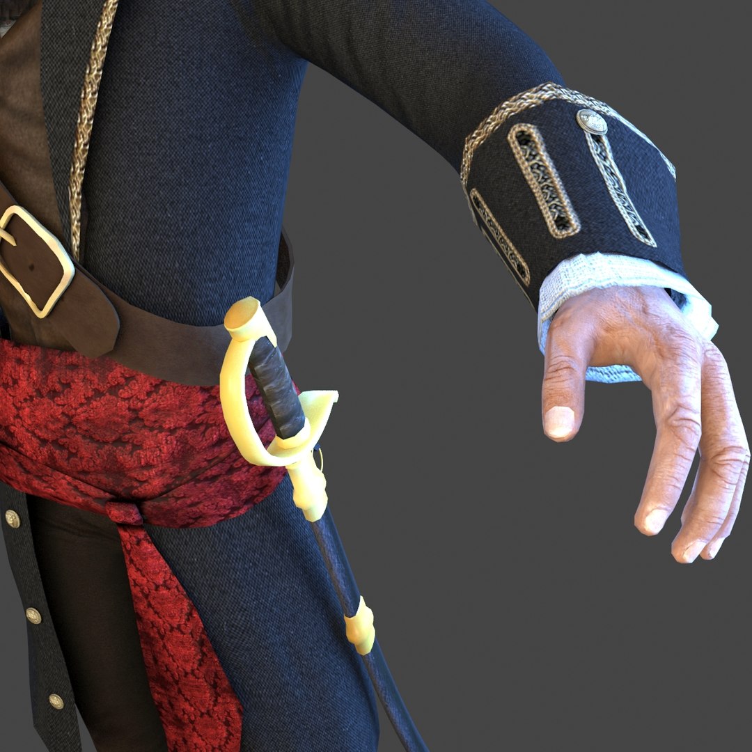 3D Pirate Captain Man Model - TurboSquid 1461172