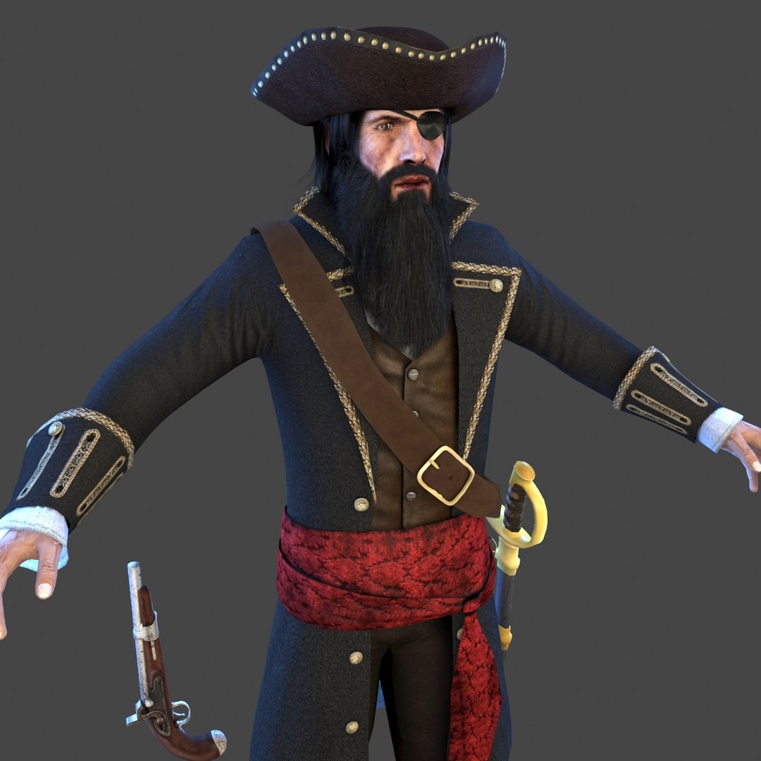 3D Pirate Captain Man Model - TurboSquid 1461172