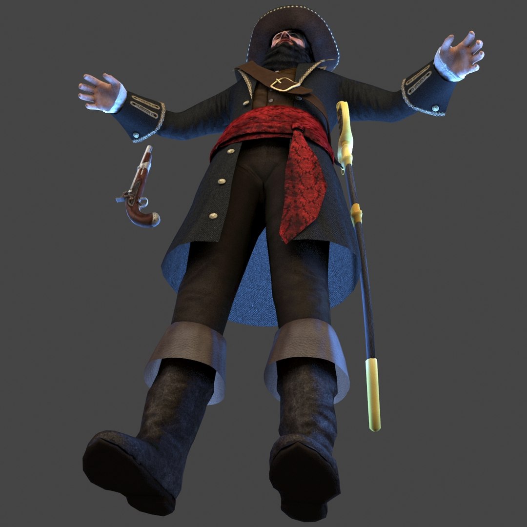 3D Pirate Captain Man Model - TurboSquid 1461172