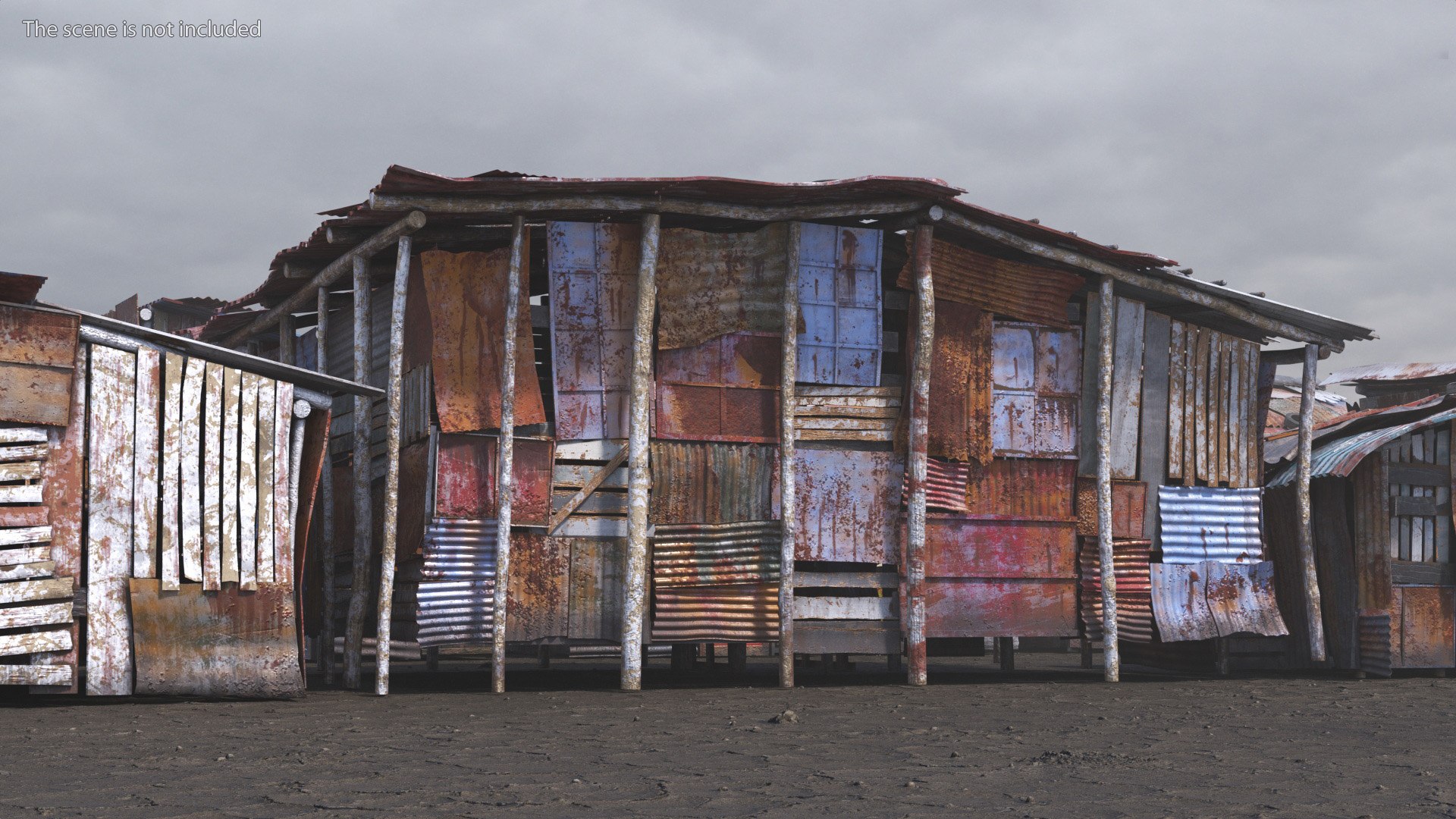 3D Linear Slum Row Housing Model - TurboSquid 2330066