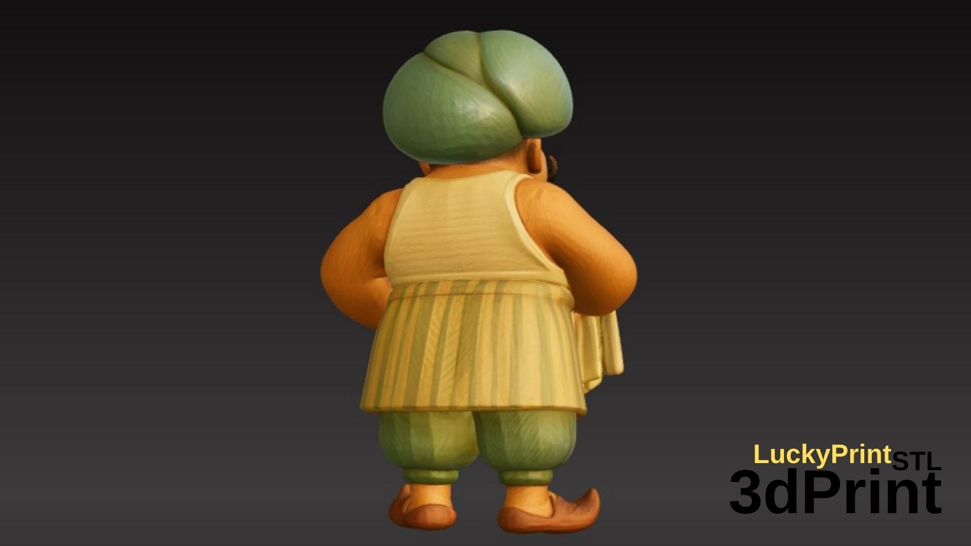 Ottoman Tellak Figurine Traditional Bath Attendant 3D Model STL Format ...