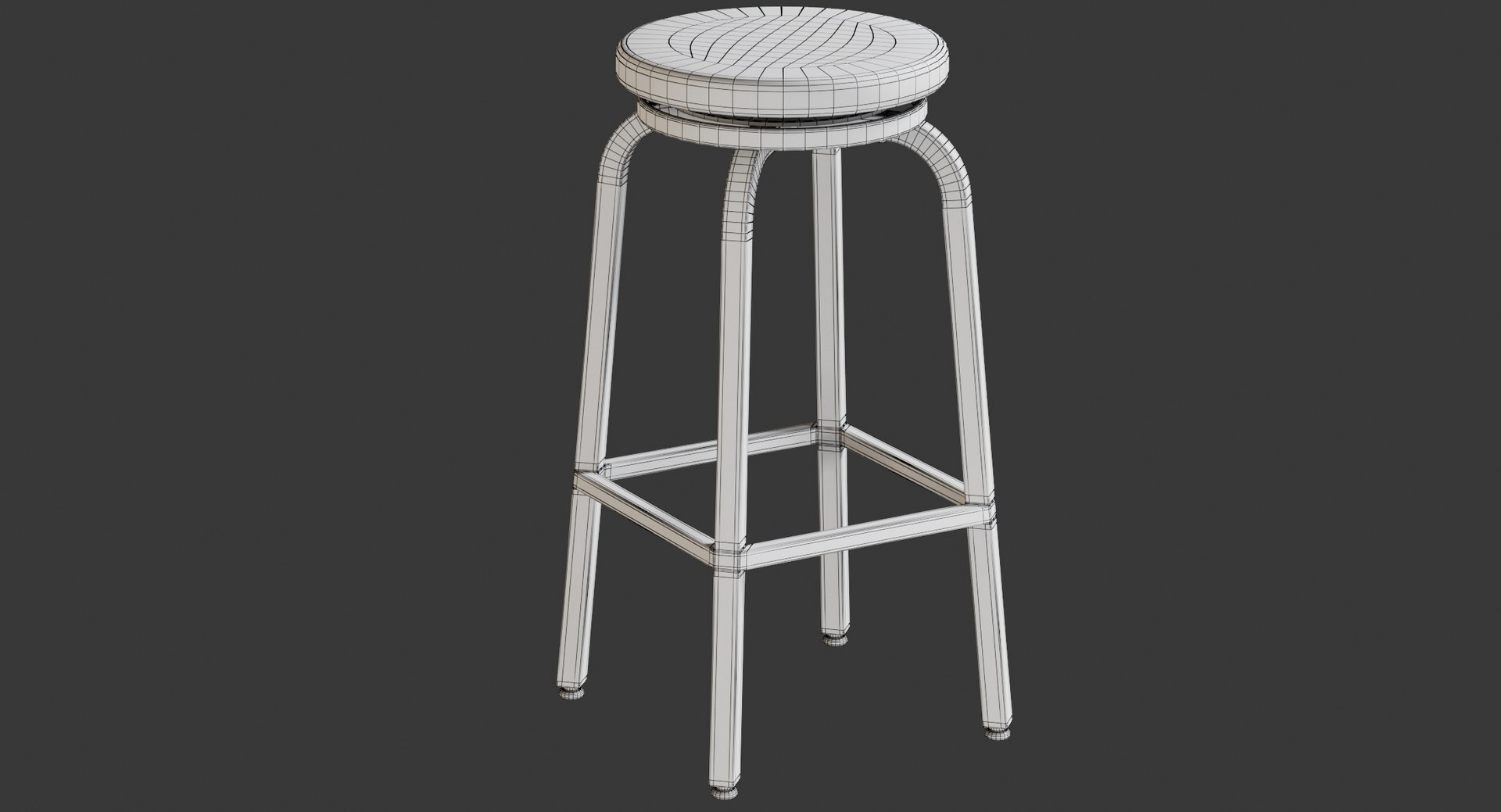 3D Model Realistic Steel Bar Stool - TurboSquid 1533204