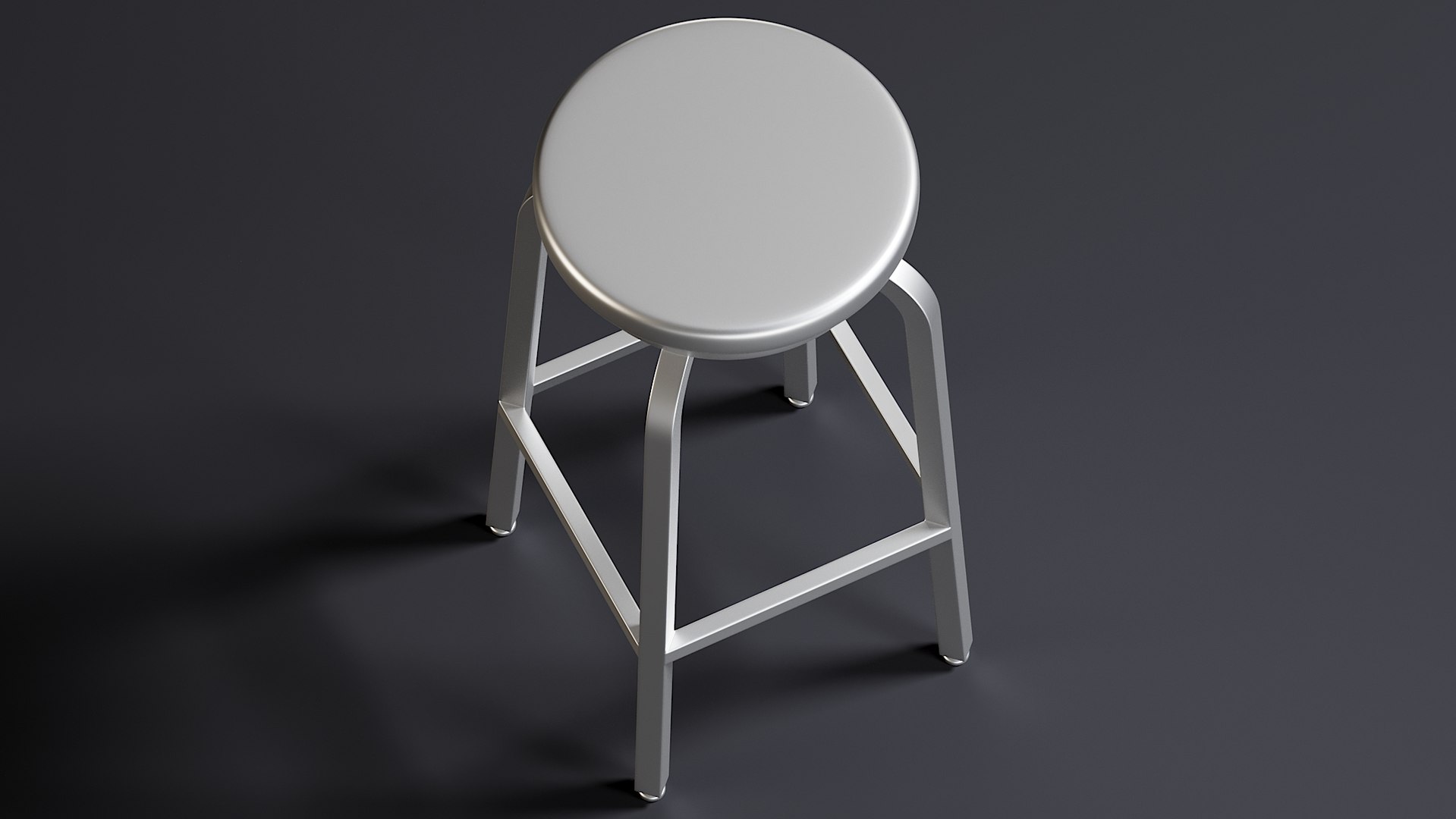 3D Model Realistic Steel Bar Stool - TurboSquid 1533204