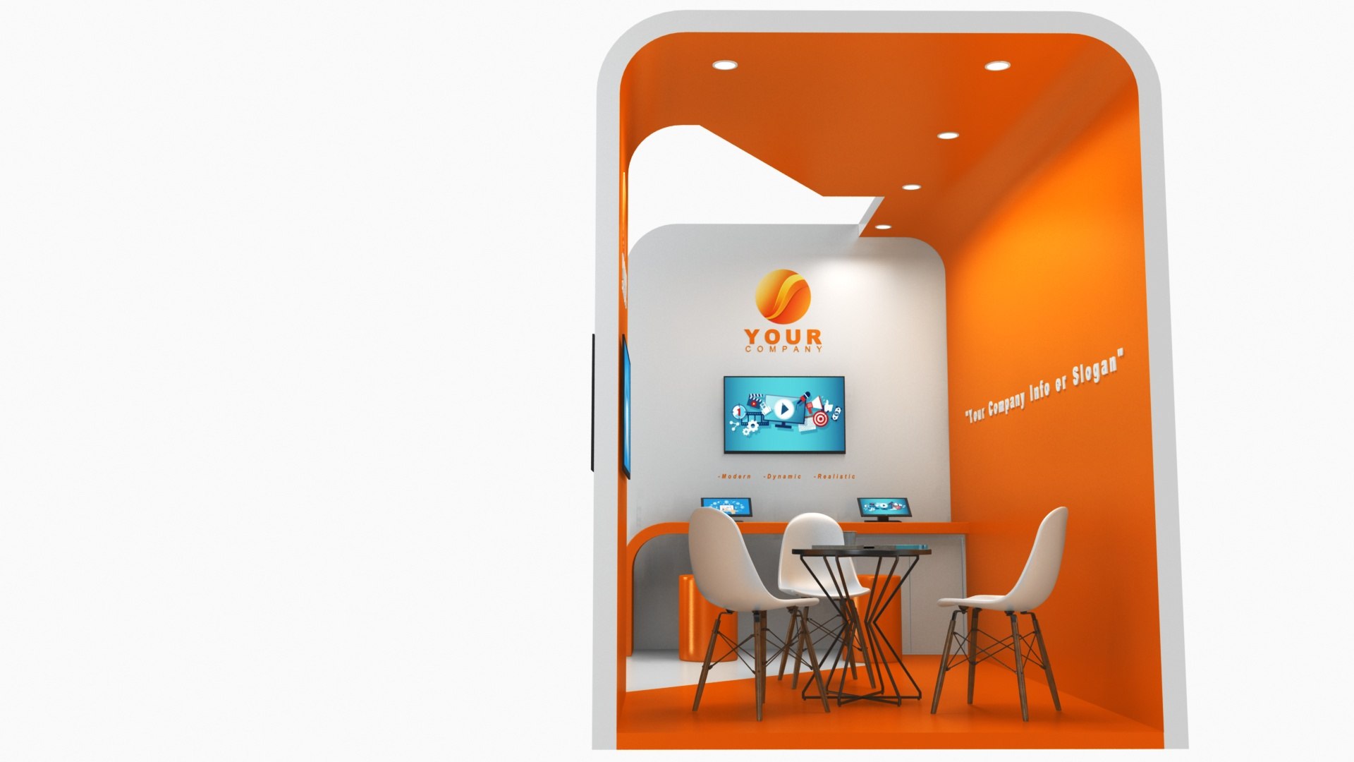 Modern Exhibition Small Booth 1 3D - TurboSquid 1774639