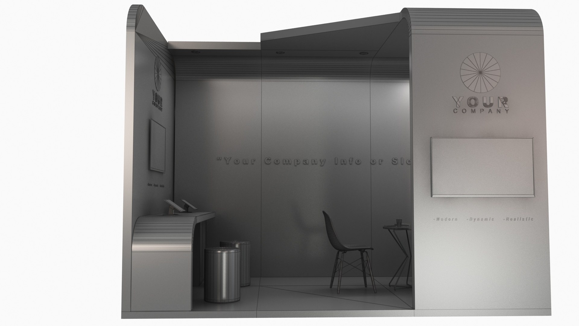 Modern Exhibition Small Booth 1 3D - TurboSquid 1774639