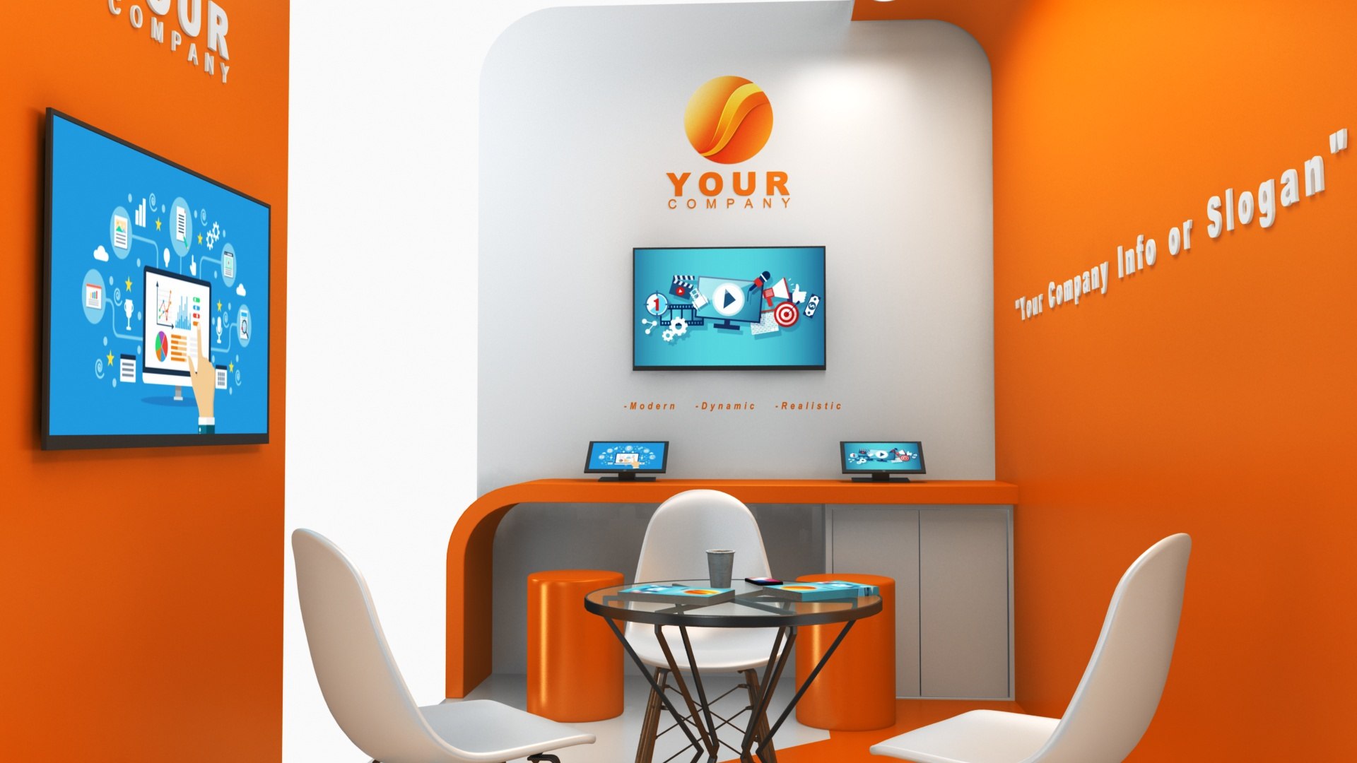 Modern Exhibition Small Booth 1 3D - TurboSquid 1774639