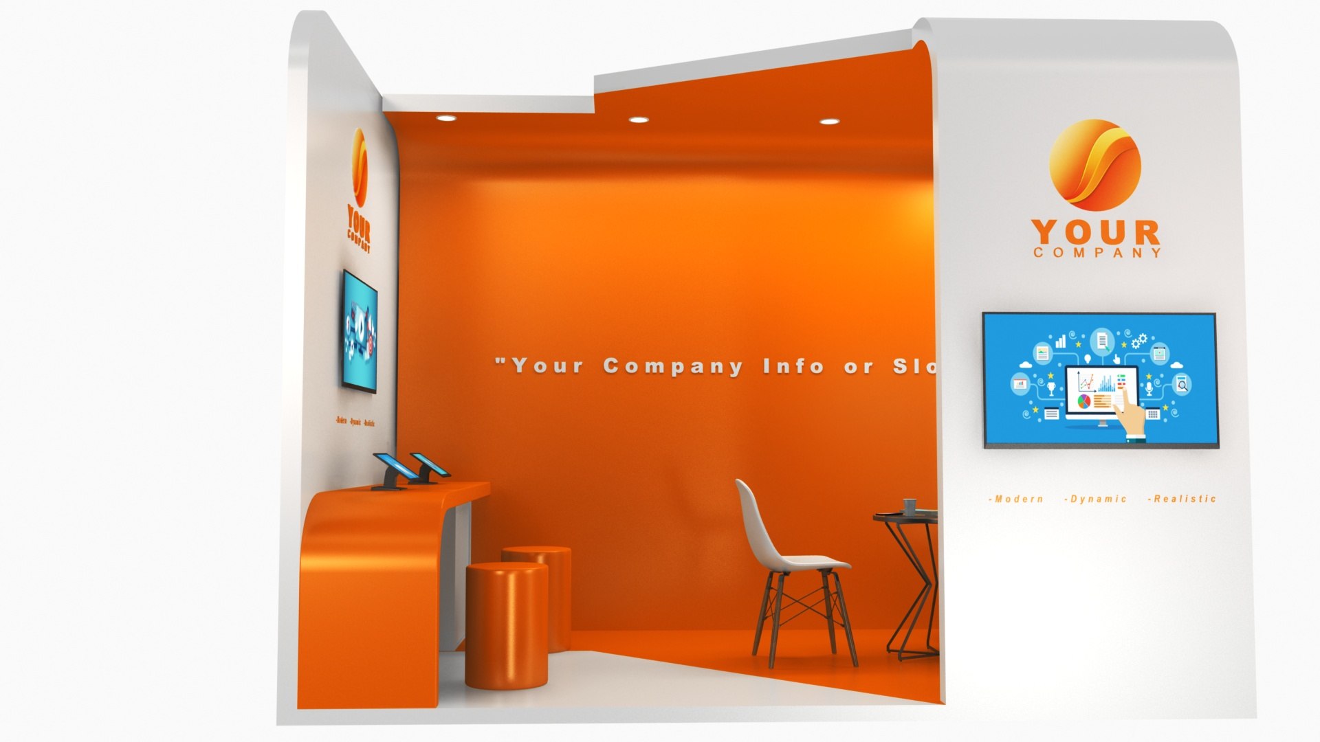 Modern Exhibition Small Booth 1 3D - TurboSquid 1774639