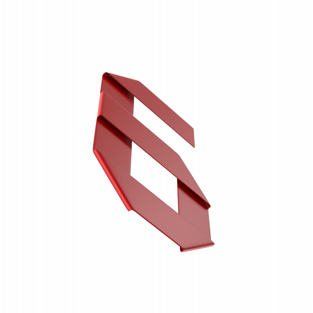 Red Ribbon Number 6 3D model - TurboSquid 2166251