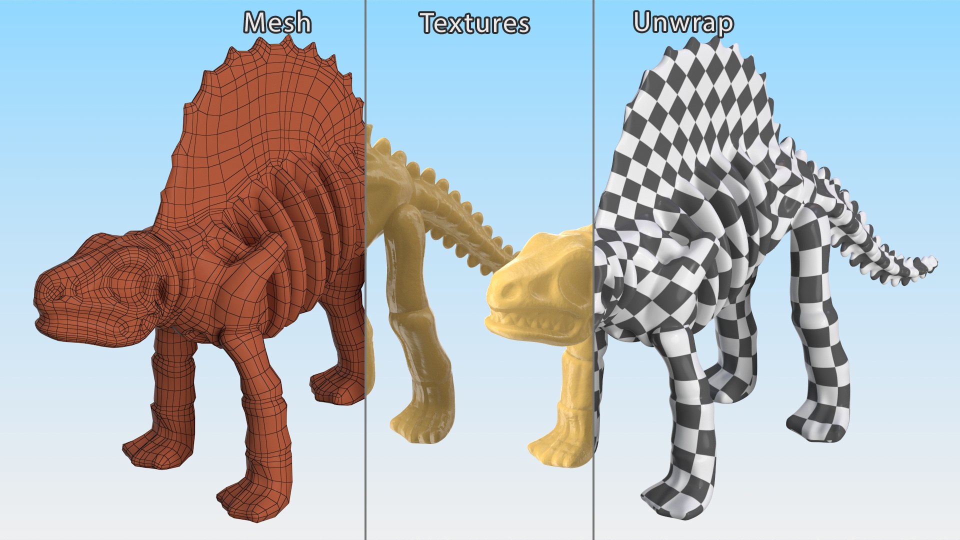 Dimetrodon Dinosaur Skeleton Toy 3D Model - TurboSquid 2177364