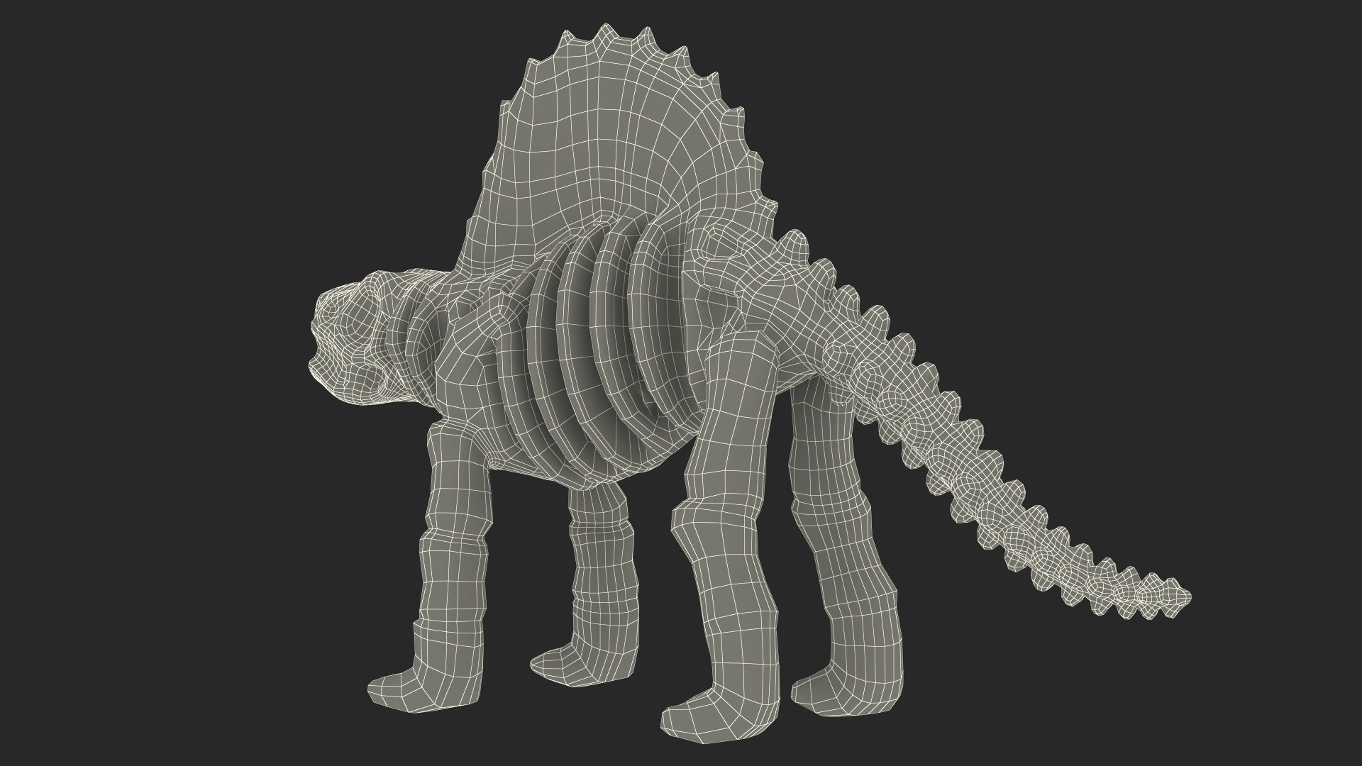 Dimetrodon Dinosaur Skeleton Toy 3D Model - TurboSquid 2177364