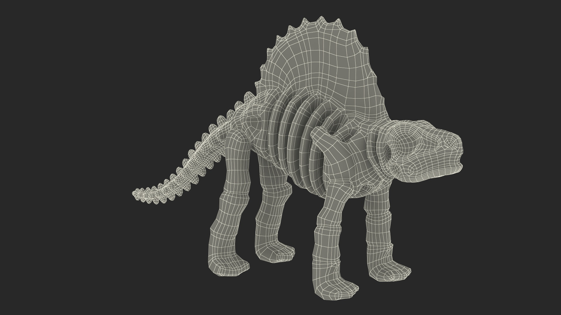 Dimetrodon Dinosaur Skeleton Toy 3D Model - TurboSquid 2177364