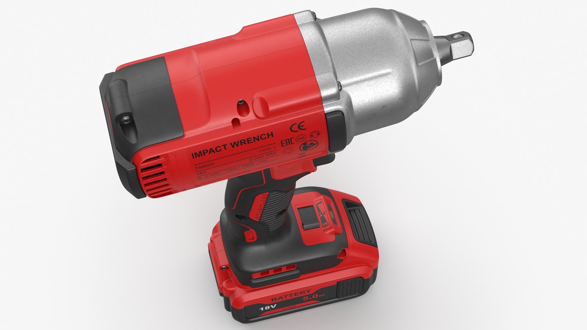 Cordless Impact Wrench 3D model - TurboSquid 1756488