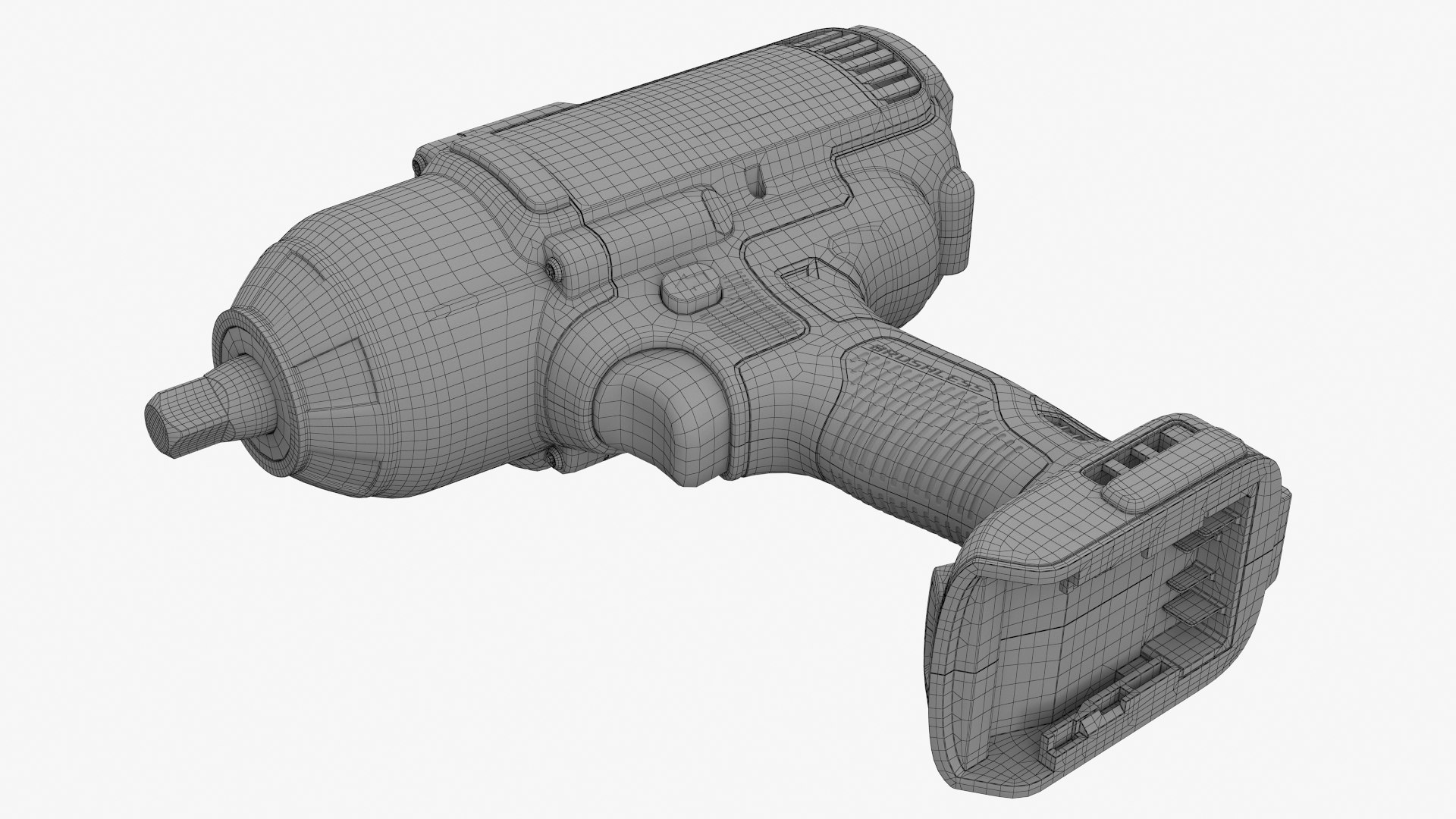 Cordless Impact Wrench 3D model - TurboSquid 1756488